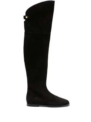 Maison Skorpios Gold Tone Boots For Women