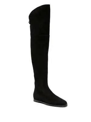 MAISON SKORPIOS Stefania Suede Boots - Black