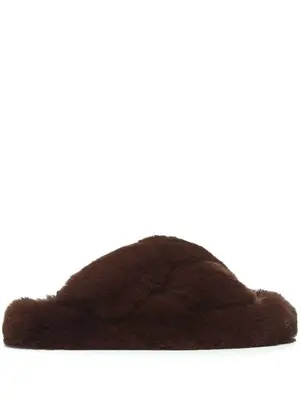 Apparis Biba Faux-fur Crossover Slippers