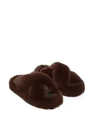 Apparis Biba Faux-fur Crossover Slippers
