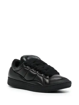 LANVIN Curb Xl Leather Sneakers - Black