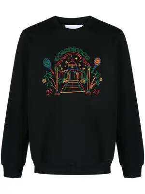 Casablanca Rainbow Crayon Temple Organic-cotton Sweatshirt