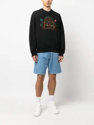 Casablanca Rainbow Crayon Temple Organic-cotton Sweatshirt