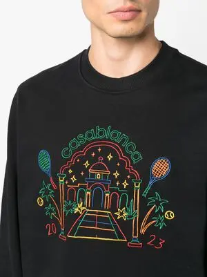 Casablanca Rainbow Crayon Temple Organic-cotton Sweatshirt
