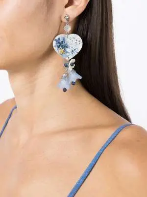 AMIR SLAMA Heart-shaped Tassel Earring