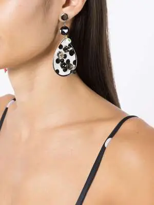 AMIR SLAMA Enamelled Polka-dot Earrings