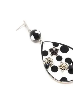 AMIR SLAMA Enamelled Polka-dot Earrings