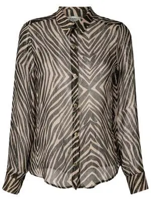 AMIR SLAMA Zebra-print Silk Shirt