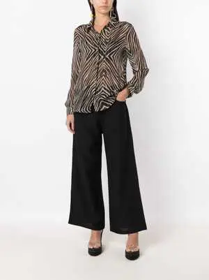 AMIR SLAMA Zebra-print Silk Shirt