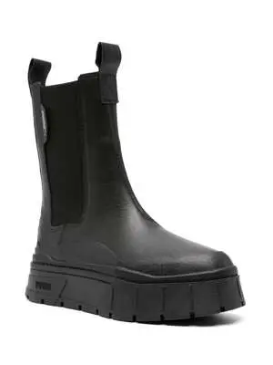 PUMA Mayze Stack 50mm Leather Chelsea Boots - Black