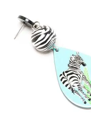 AMIR SLAMA Zebra-print Drop Earrings