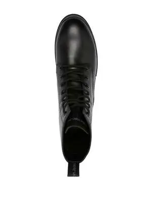 Calvin Klein Panelled Leather Combat Boots