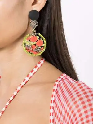 AMIR SLAMA Love Floral-print Earring
