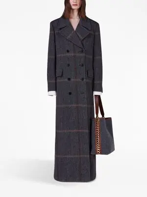 Stella McCartney Checked Wool Maxi Coat