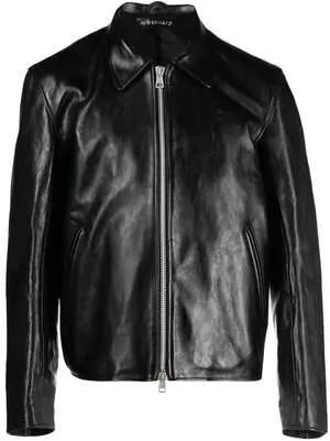 Our Legacy Mini Leather Zipped Jacket - Black