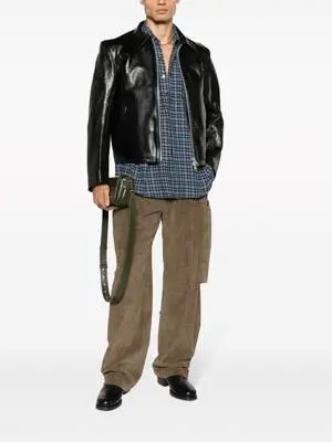 Our Legacy Mini Leather Zipped Jacket - Black