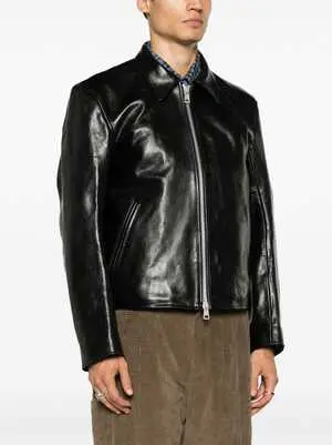 Our Legacy Mini Leather Zipped Jacket - Black