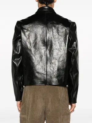 Our Legacy Mini Leather Zipped Jacket - Black