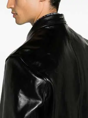 Our Legacy Mini Leather Zipped Jacket - Black