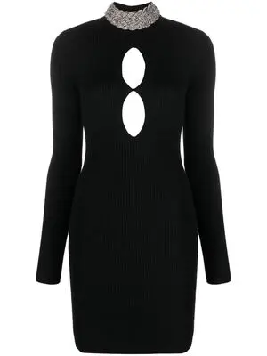 Giuseppe Di Morabito Cut-out Ribbed-knit Minidress