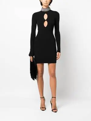 Giuseppe Di Morabito Cut-out Ribbed-knit Minidress
