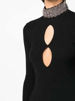 Giuseppe Di Morabito Cut-out Ribbed-knit Minidress