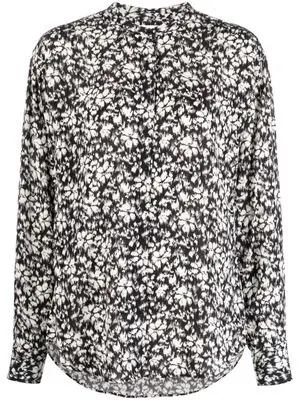 MARANT ETOILE Catchell Floral Print Shirt - Black