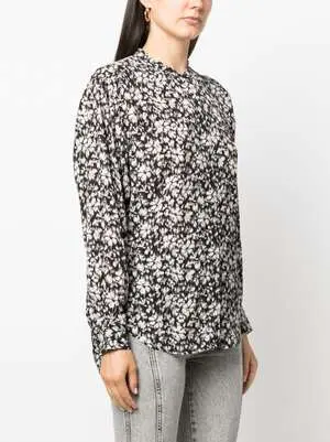 MARANT ETOILE Catchell Floral Print Shirt - Black