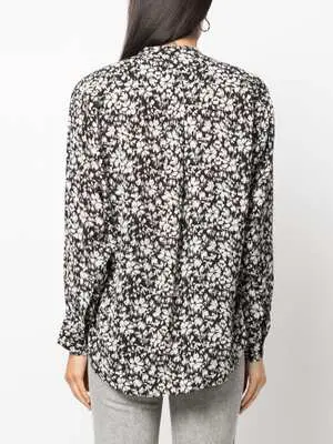 MARANT ETOILE Catchell Floral Print Shirt - Black