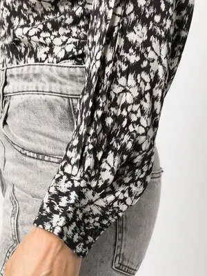 MARANT ETOILE Catchell Floral Print Shirt - Black