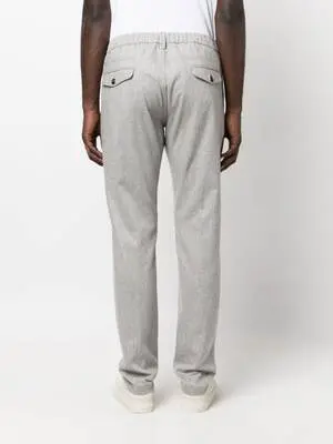 Eleventy Mélange-effect Tapered Trousers - Grey