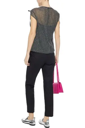 Red Valentino Cotton-blend Cady Slim-leg Pants
