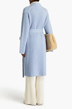 JOSEPH Ribbed Cotton, Wool And Cashmere-blend Coat