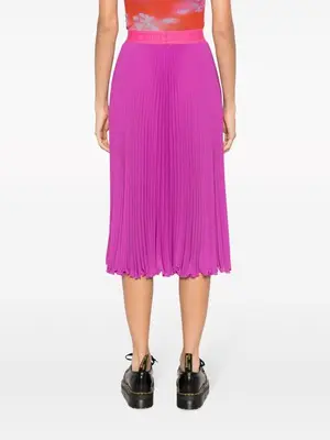 Versace Pleated Midi Skirt - Purple