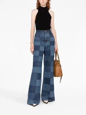 Chloé Patchwork Wide-leg Jeans