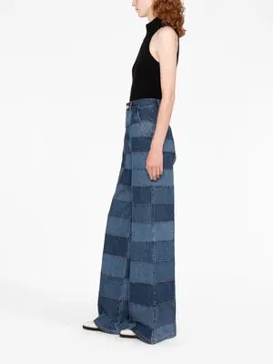 Chloé Patchwork Wide-leg Jeans