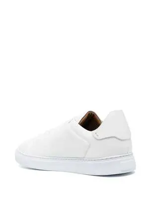 BILLIONAIRE Logo-plaque Low-top Leather Sneakers - White