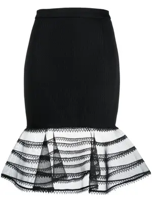 GEMY MAALOUF Jacquard Miniskirt - Black
