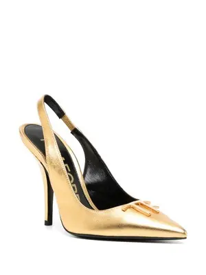 TOM FORD Logo-plaque Slingback Pumps