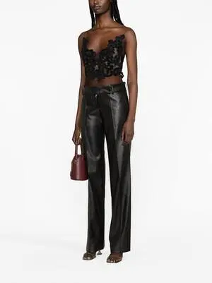 Zimmermann Sensory Embroidered-velvet Bustier Top