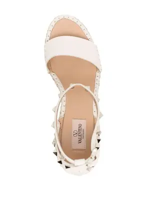 Valentino Garavani Rockstud 105mm Wedge Espadrilles - Neutrals