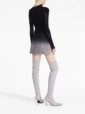 DION LEE Helix Mesh-detail Knitted Top