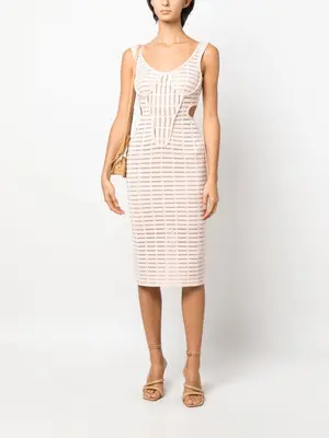 GENNY Scoop-neck Midi Dress