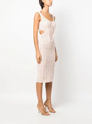 GENNY Scoop-neck Midi Dress