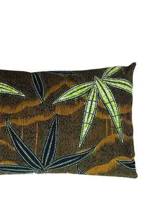 MUMUTANE Iki Aloe Vera Lime Leaf-print Wool Cushion