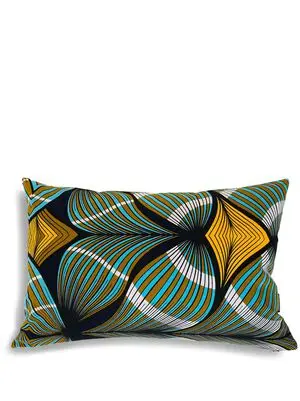 MUMUTANE Iki Intertwined Graphic-print Wool Cushion - Blue