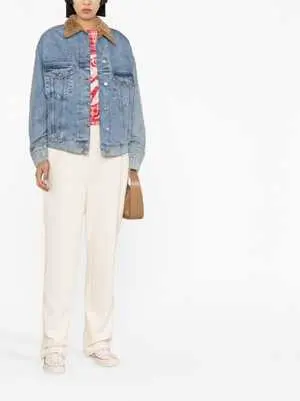 Moschino Shearling-collar Denim Jacket