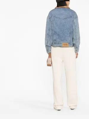 Moschino Shearling-collar Denim Jacket