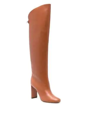 MAISON SKORPIOS Adrianna 90mm Knee-high Boots - Brown