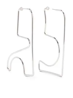 COURREGES Medium Ac Dangle Earrings - Silver